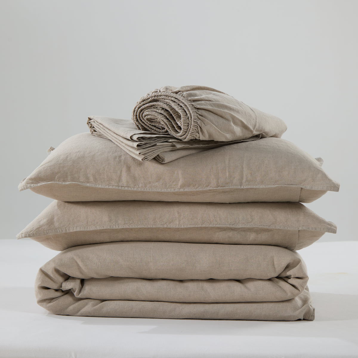 Bart Linen Bedding sets in Natural | Purbelif